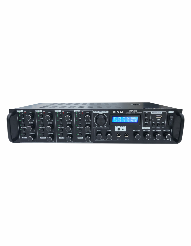 4 STEREO ZONE AMPLIFIER 4MAX75 – DNM Audio